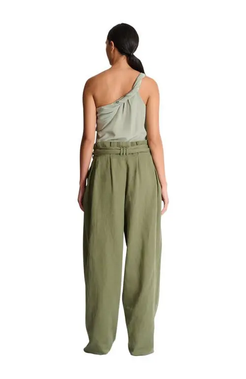 Balmain Twill High-waisted Trousers