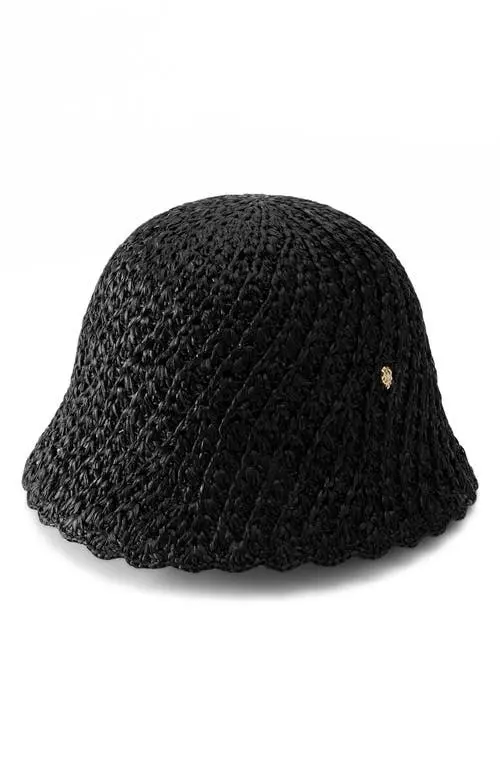 Helen Kaminski Rio Raffia Cloche - Charcoal