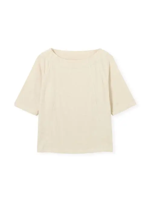 CELTIC & CO. Linen Blend Short Sleeve Swing Top