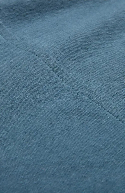 CELTIC & CO. Linen Blend Short Sleeve Swing Top - Smoke Grey