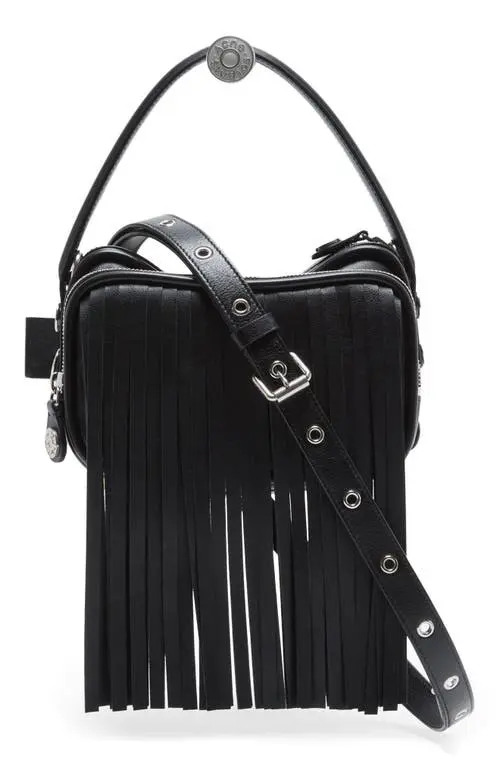 Acne Studios Camero Kit Fringe Leather Handbag