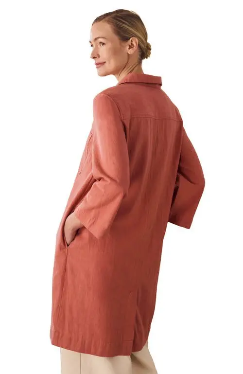 CELTIC & CO. Placket Detail Knee-length Shirt Dress