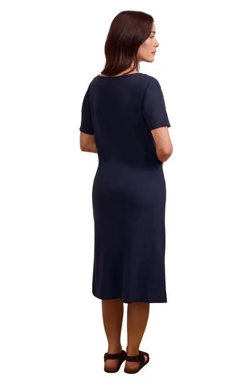 CELTIC & CO. Knot-detail Jersey Dress - Navy