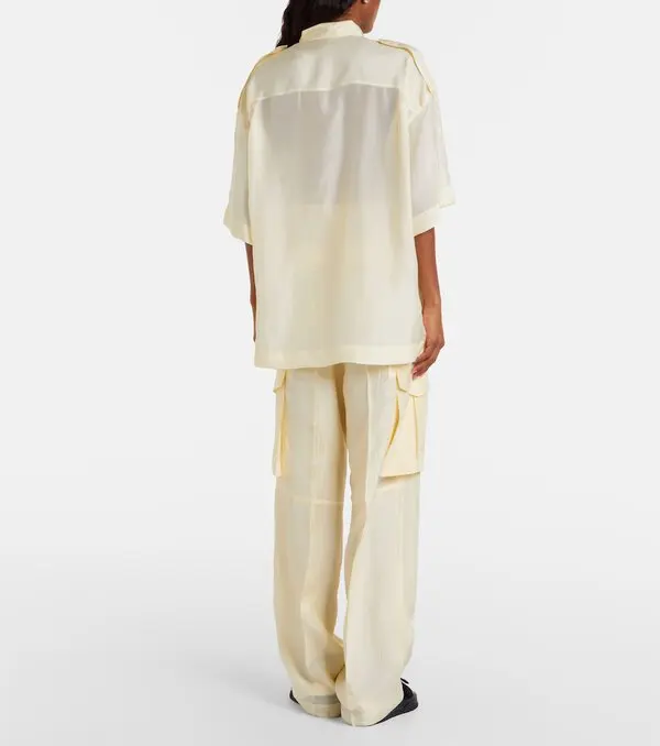 Phoebe Philo Silk Cargo Trousers