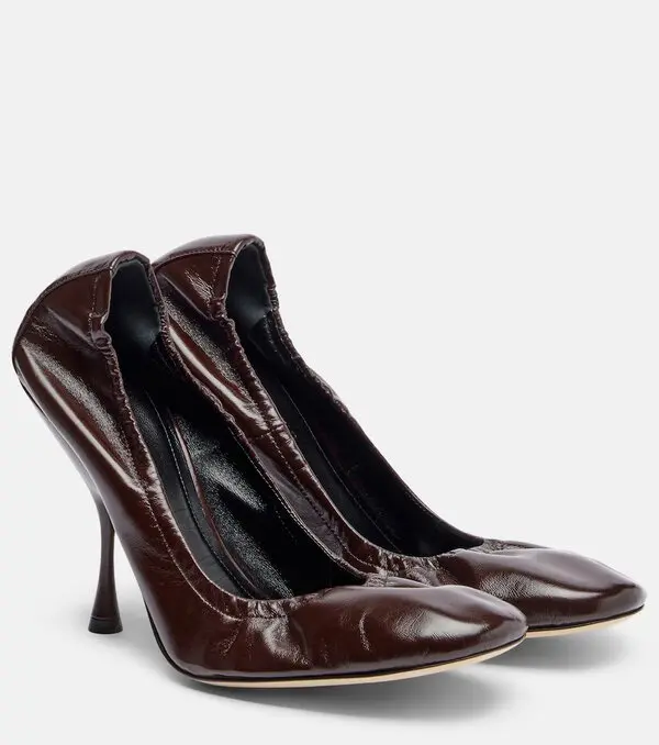 Phoebe Philo Leather Pumps - Burgundy