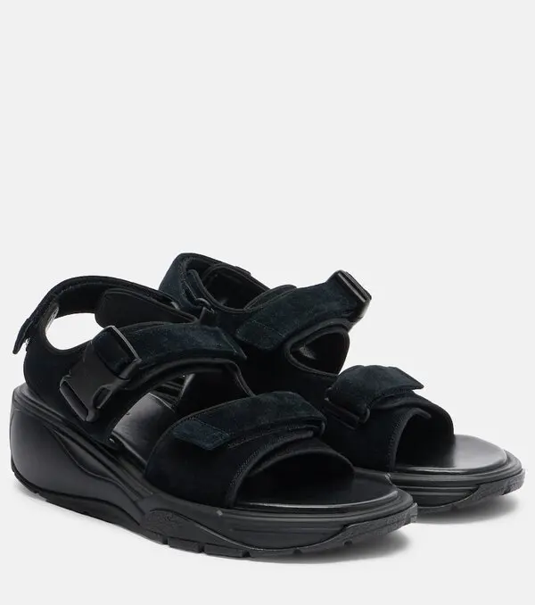 Phoebe Philo Suede Sandals - Black