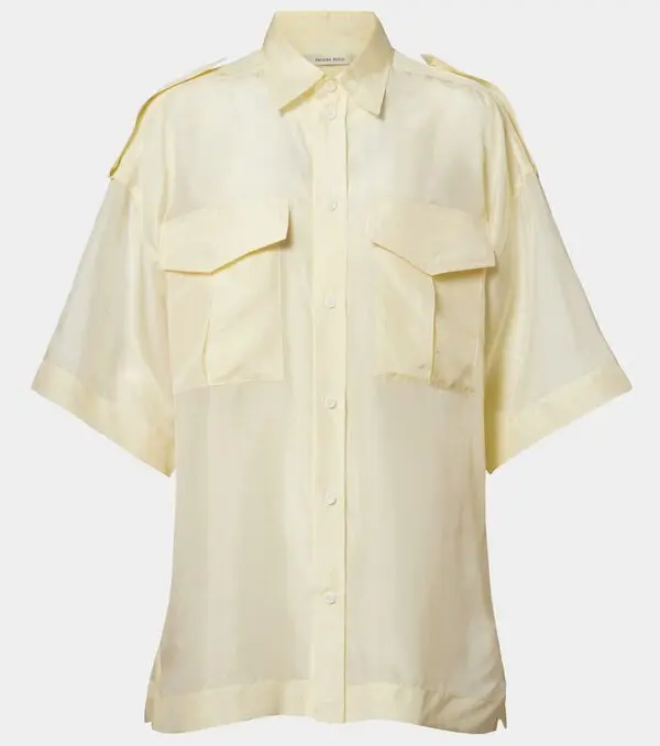 Phoebe Philo Silk Button-down Shirt - White