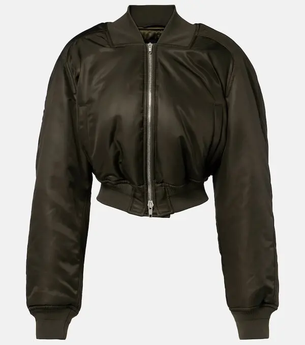 Phoebe Philo Cropped Bomber Jacket - Green