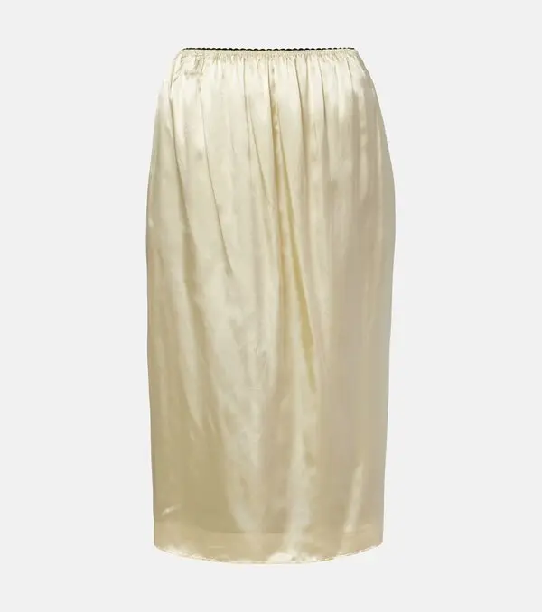 Phoebe Philo Silk-blend Satin Slip Skirt - Black