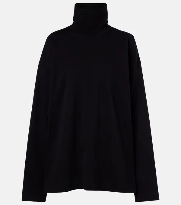 Phoebe Philo Cotton Jersey Top - Black