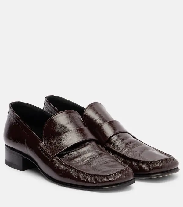 Phoebe Philo Leather Loafers - Burgundy