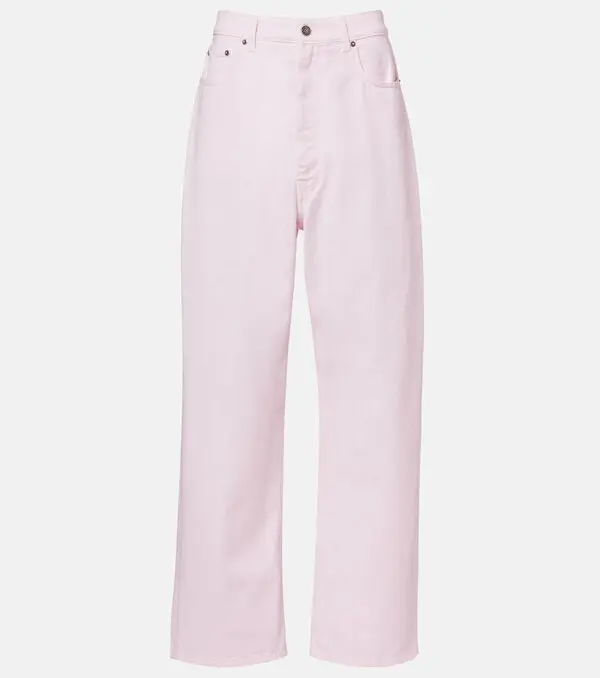 Phoebe Philo Low-rise Wide-leg Jeans - Pink
