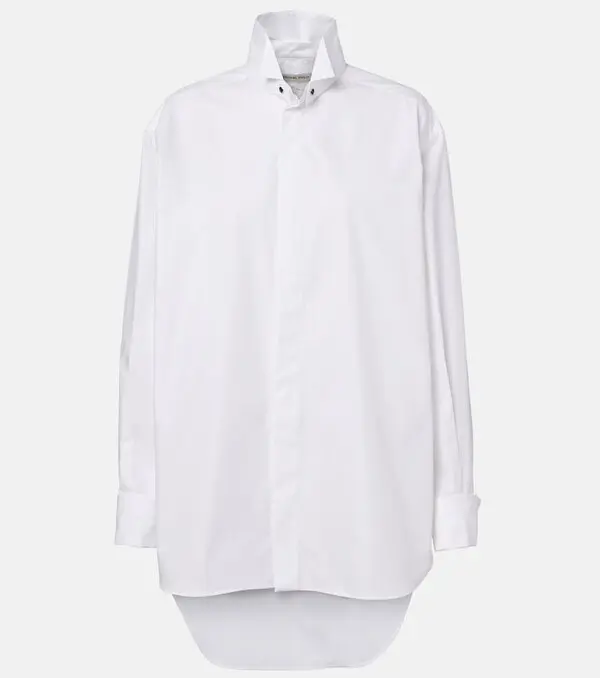 Phoebe Philo Oversized Cotton-blend Shirt - White