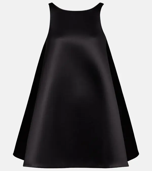 Phoebe Philo Silk-blend Satin Minidress - Black