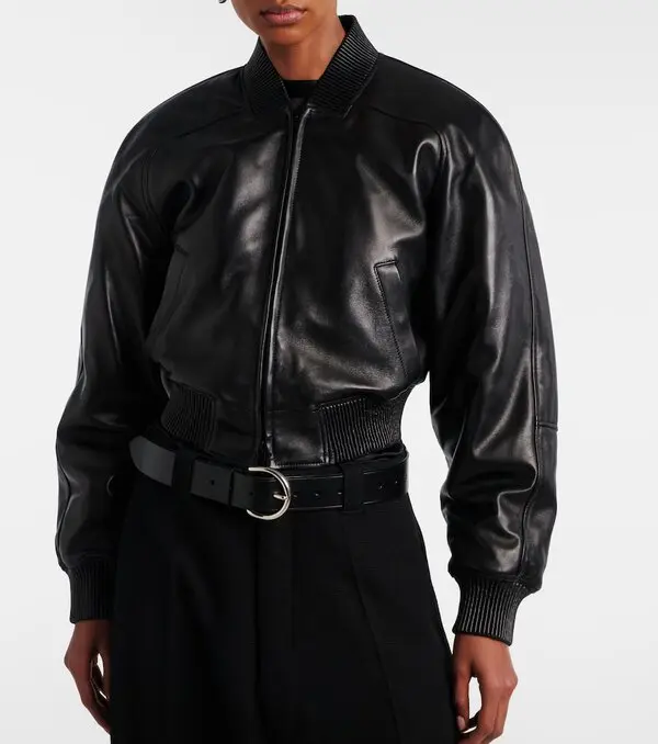 Phoebe Philo Leather Bomber Jacket