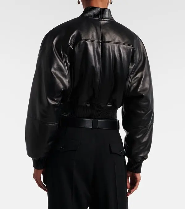 Phoebe Philo Leather Bomber Jacket