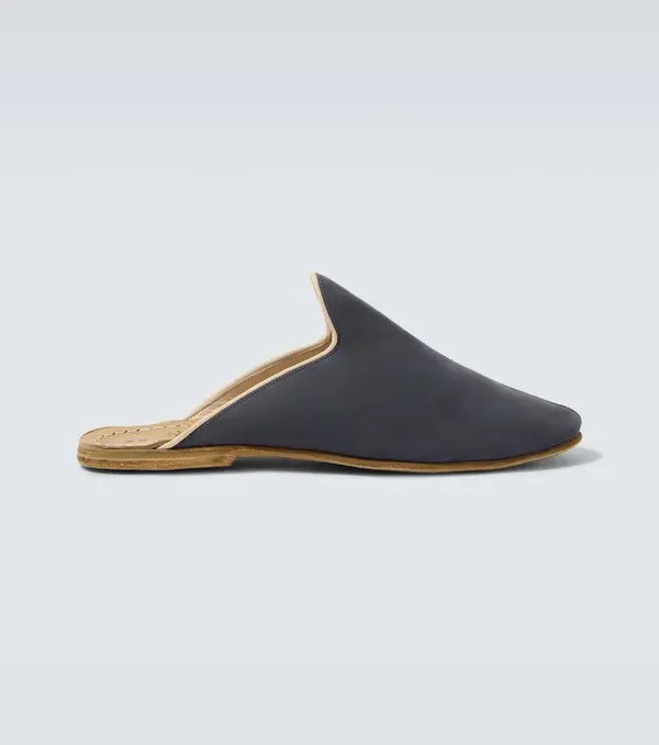 Sabah Baba Leather Mules - Blue
