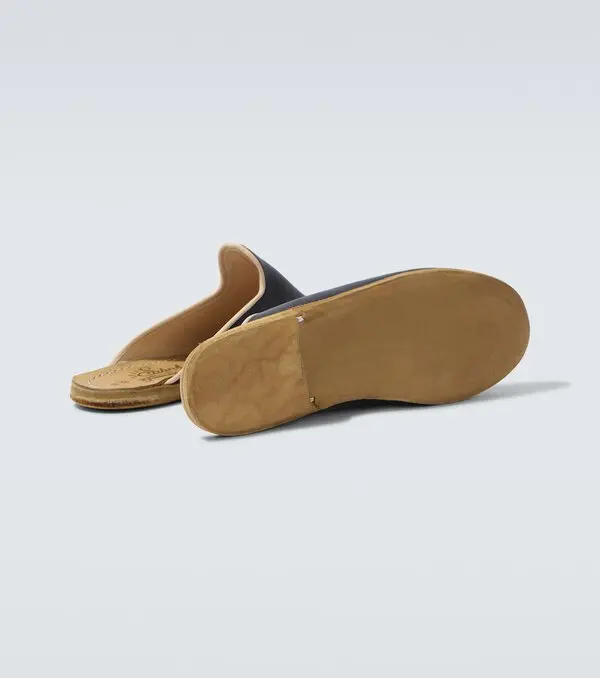 Sabah Baba Leather Mules - Blue