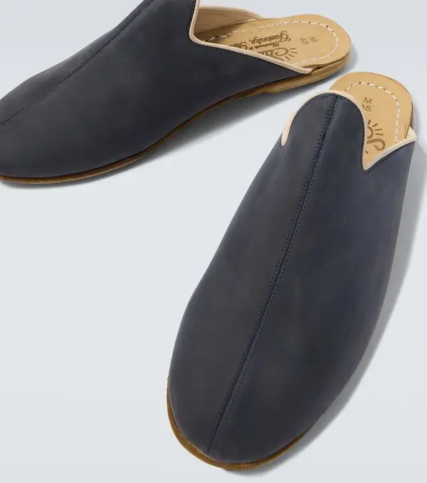 Sabah Baba Leather Mules - Blue