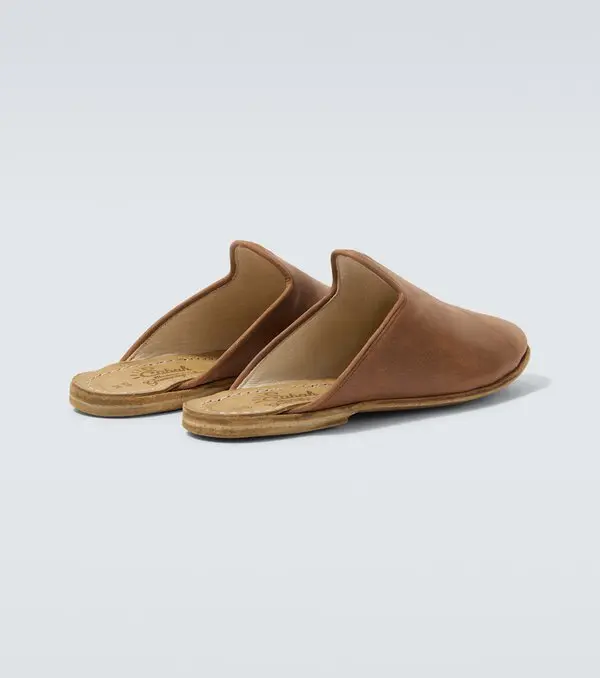 Sabah Baba Leather Mules - Brown