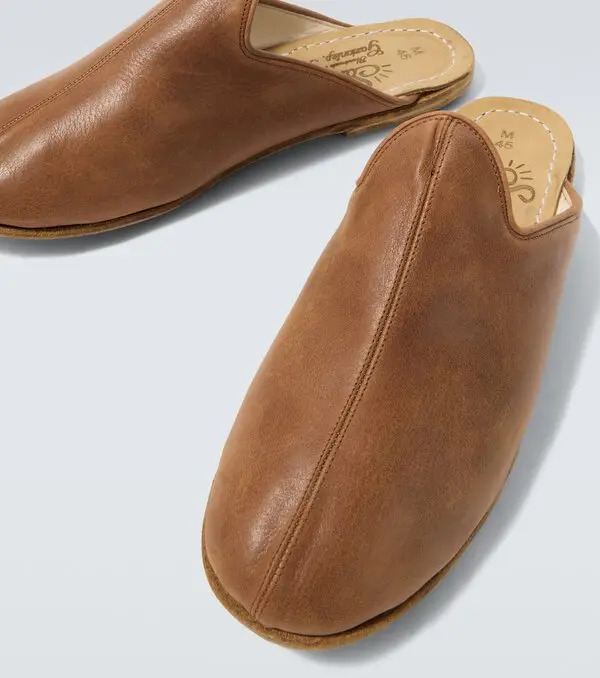Sabah Baba Leather Mules - Brown