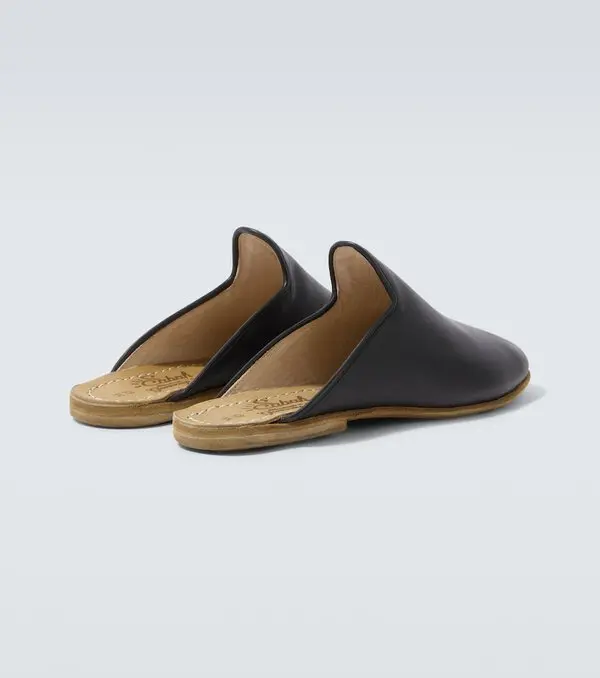 Sabah Baba Leather Mules - Black