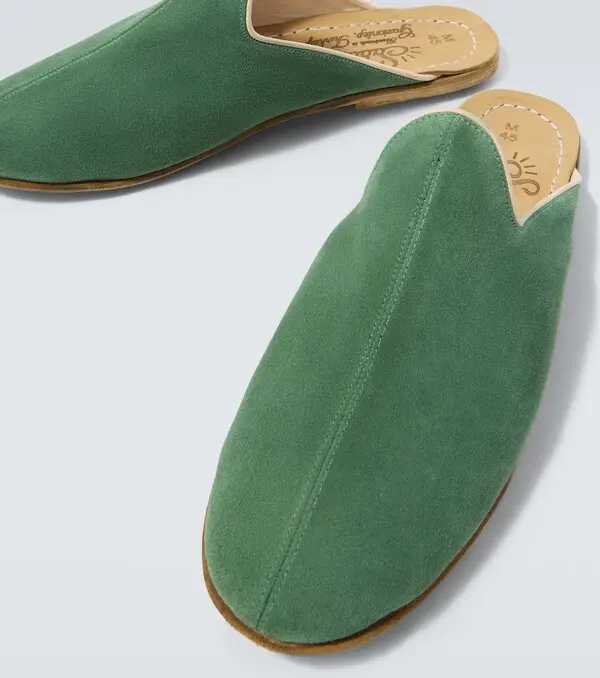 Sabah Baba Suede Mules - Green