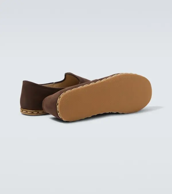 Sabah Leather Slip-on Shoes - Brown