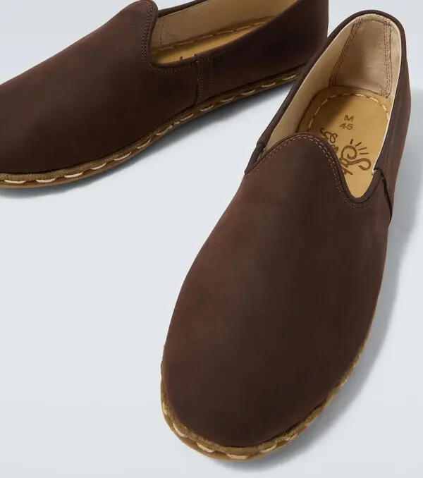 Sabah Leather Slip-on Shoes - Brown