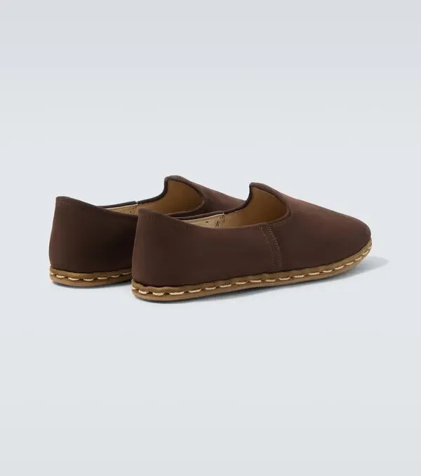 Sabah Leather Slip-on Shoes - Brown