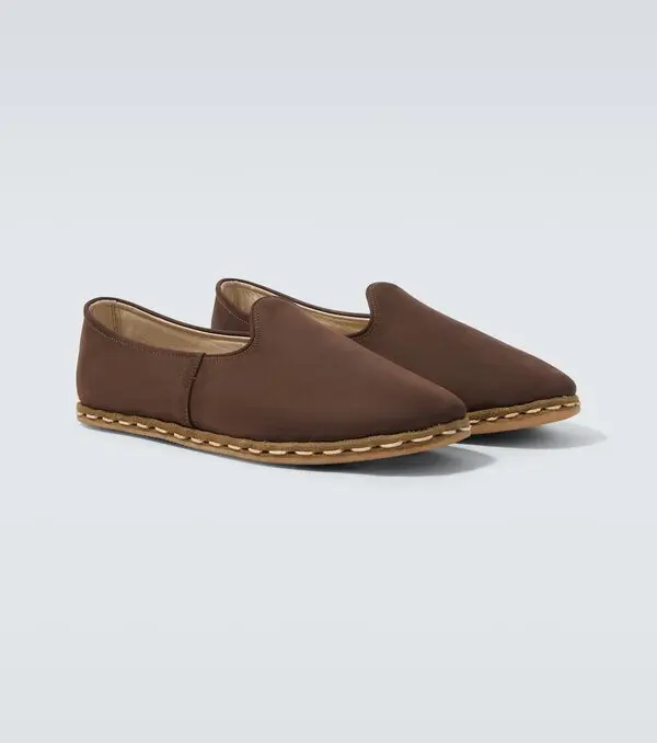 Sabah Leather Slip-on Shoes - Brown