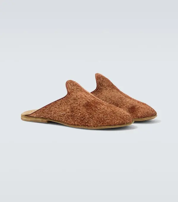 Sabah Baba Leather Mules - Brown