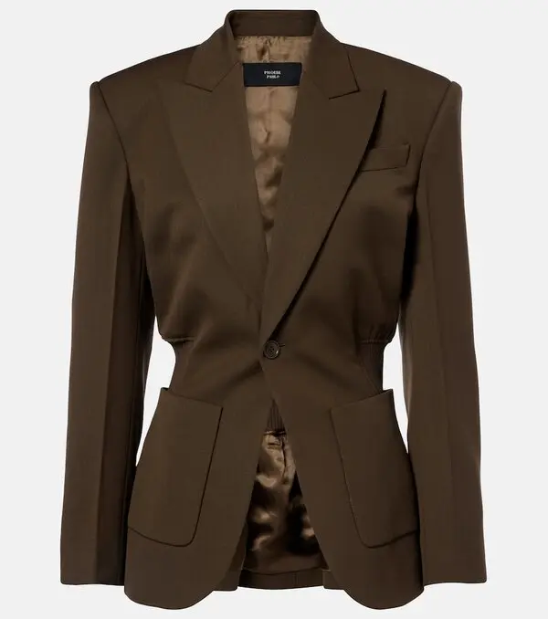 Phoebe Philo Wool Twill Single-breasted Blazer - Green