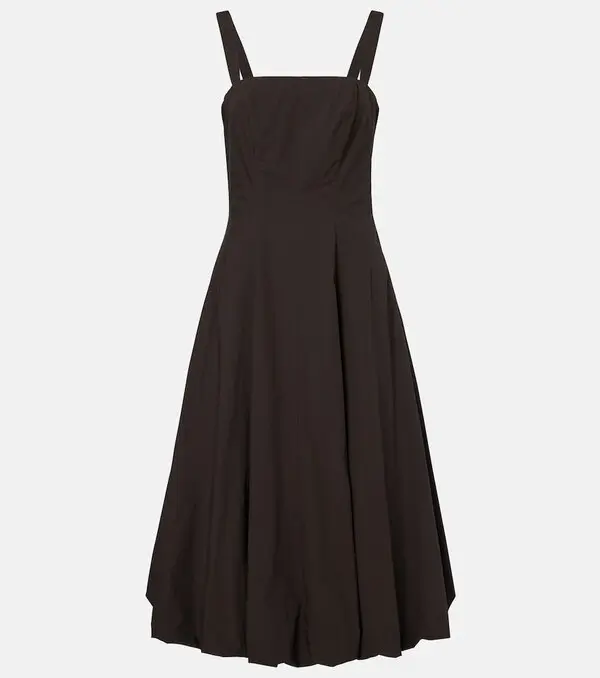 Proenza Schouler White Label Ella Cotton Midi Dress - Brown