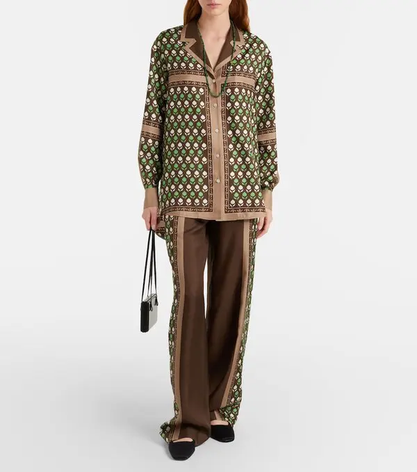 Tory Burch Printed Silk Twill Palazzo Pants