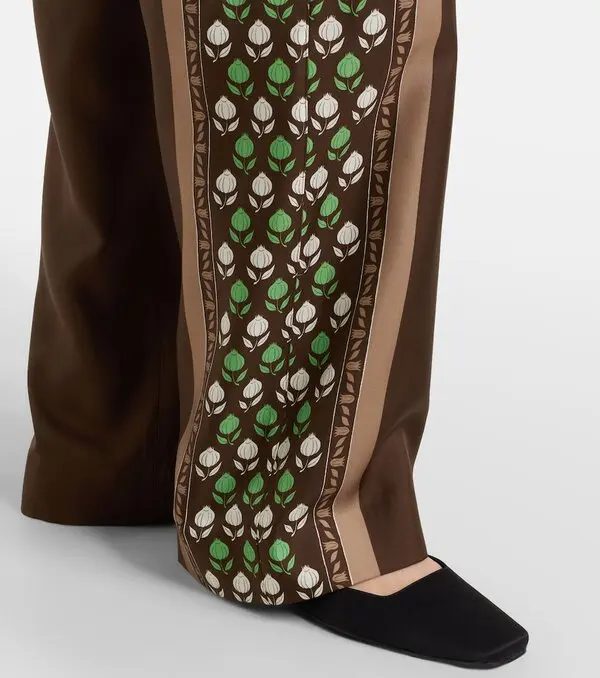 Tory Burch Printed Silk Twill Palazzo Pants