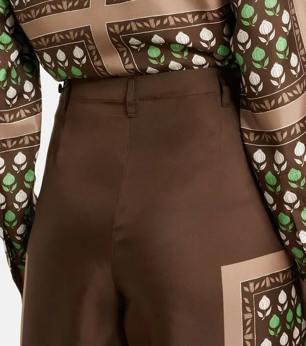 Tory Burch Printed Silk Twill Palazzo Pants