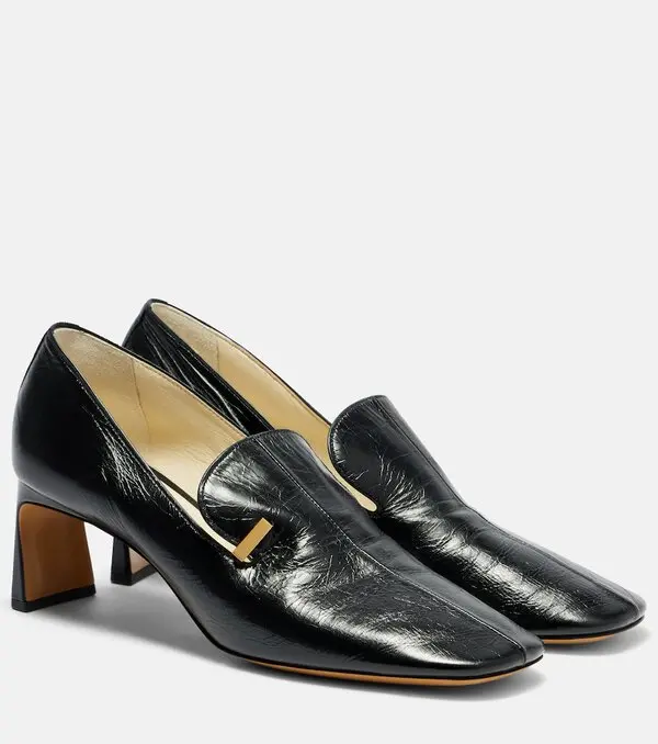 Phoebe Philo Leather Loafer Pumps - Black