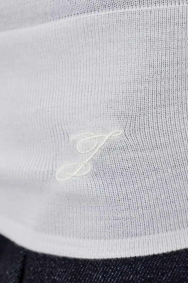 Jacquemus Wool And Silk Top With Embroidered Logo