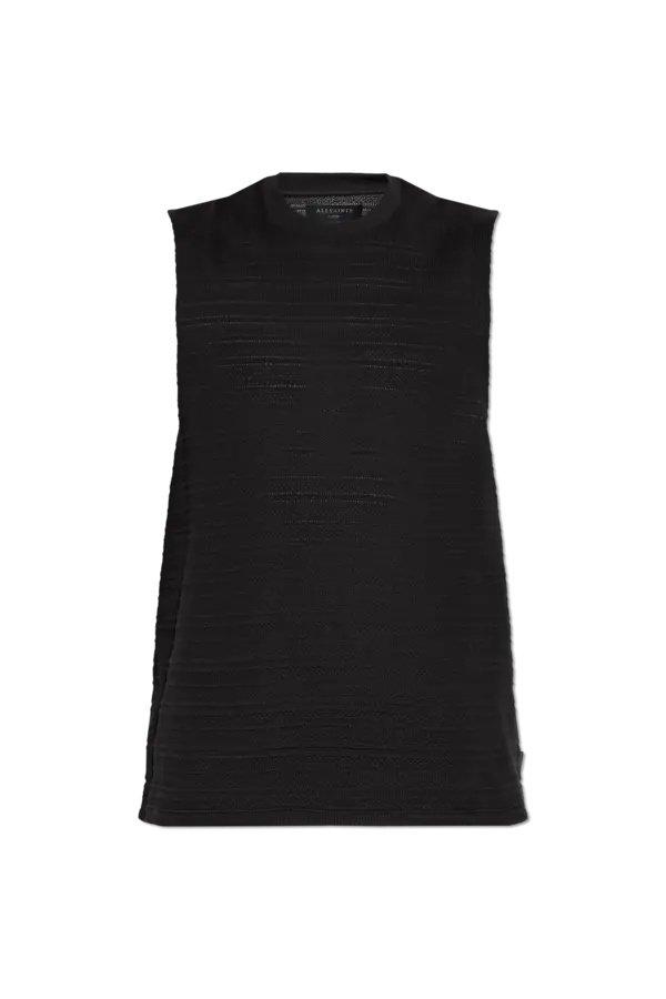 ALLSAINTS Sleeveless Ribbed Knit Tank Top - Black