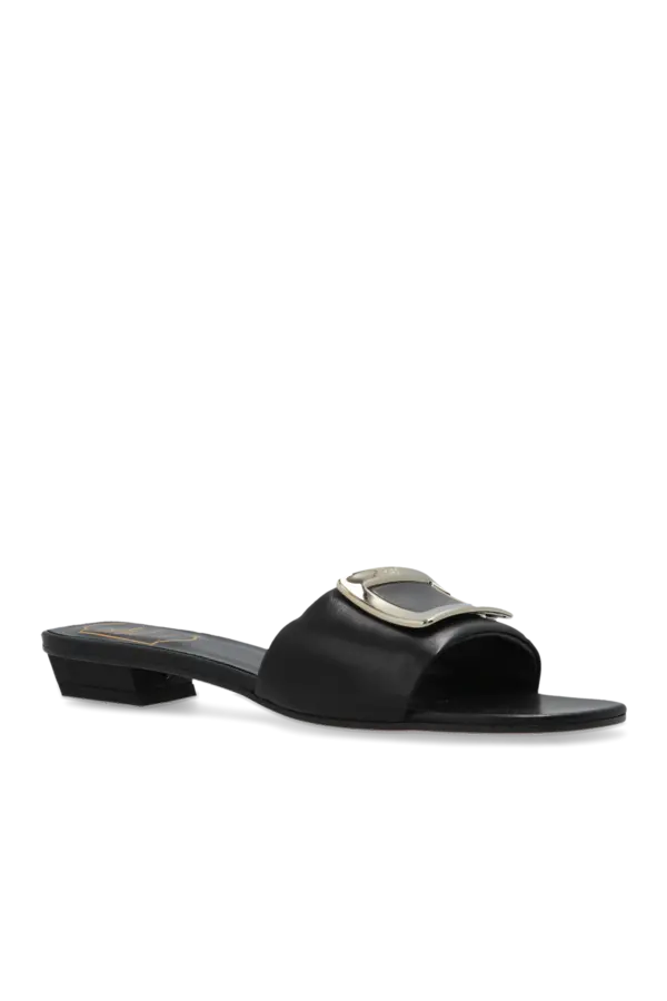 ROGER VIVIER Bv Padded’ Leather Heeled Mules