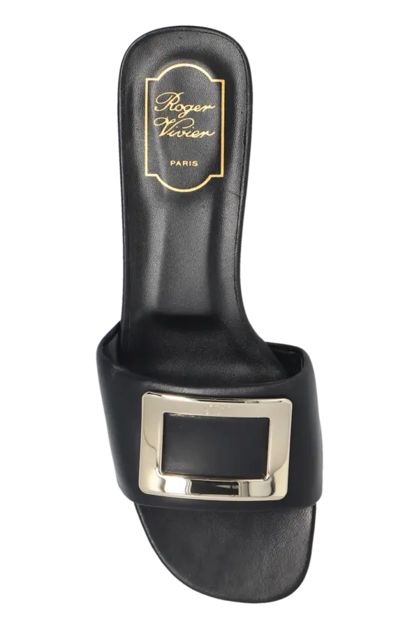 ROGER VIVIER Bv Padded’ Leather Heeled Mules