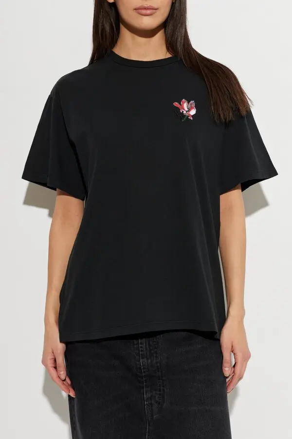 MAISON MARGIELA Printed Cotton T-shirt - Black