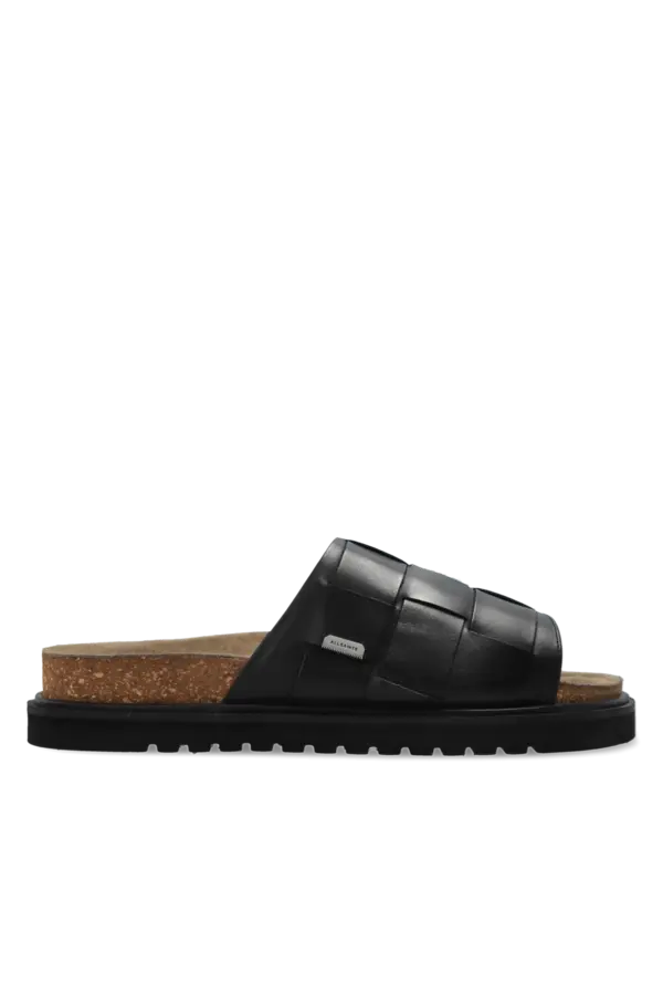 ALLSAINTS Randal Leather Slides - Black