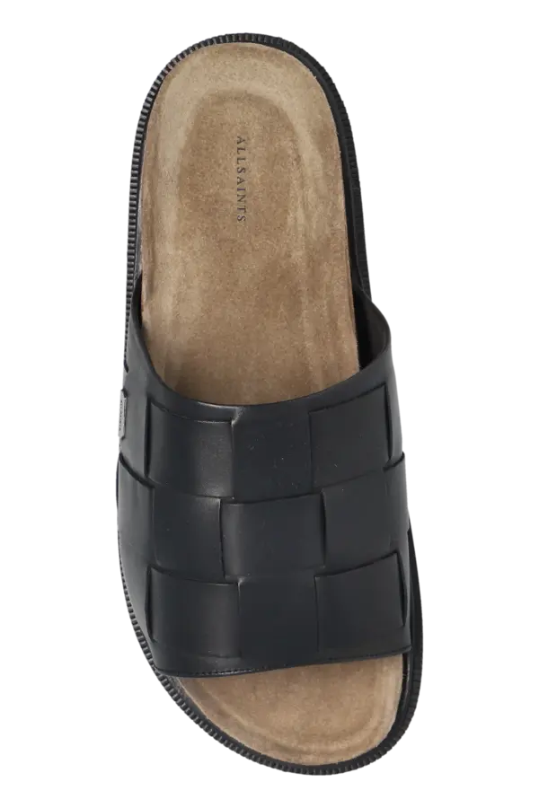 ALLSAINTS Randal Leather Slides - Black