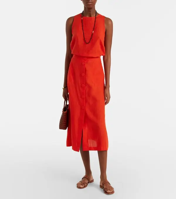ERES Ravie Linen Top - Orange