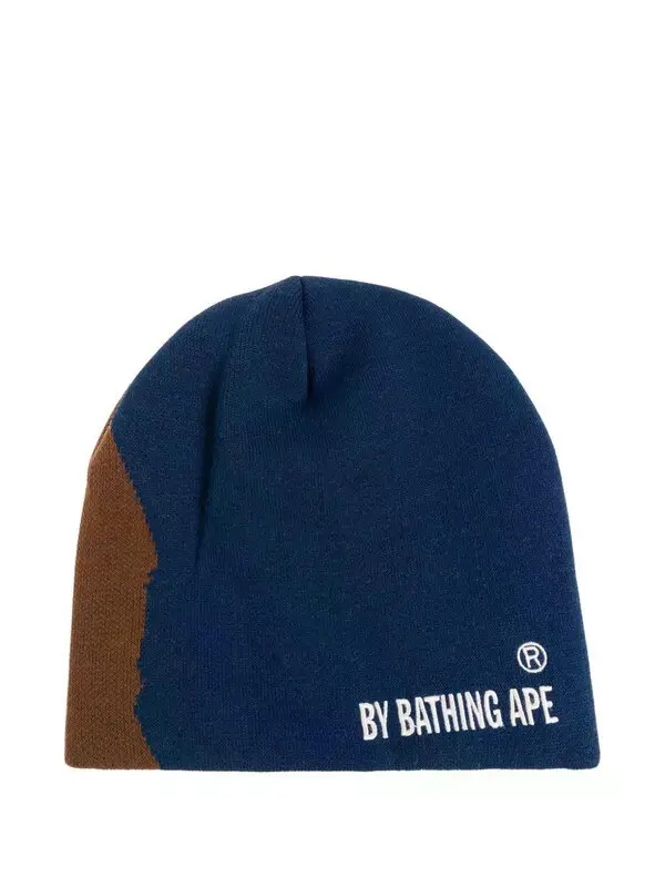 A BATHING APE Ape Head-detail Beanie Hat - Blue