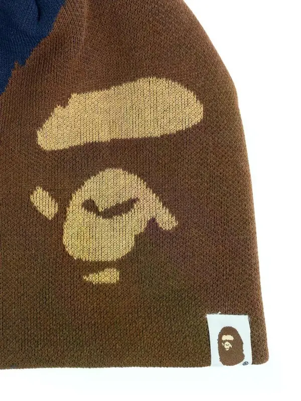 A BATHING APE Ape Head-detail Beanie Hat - Blue