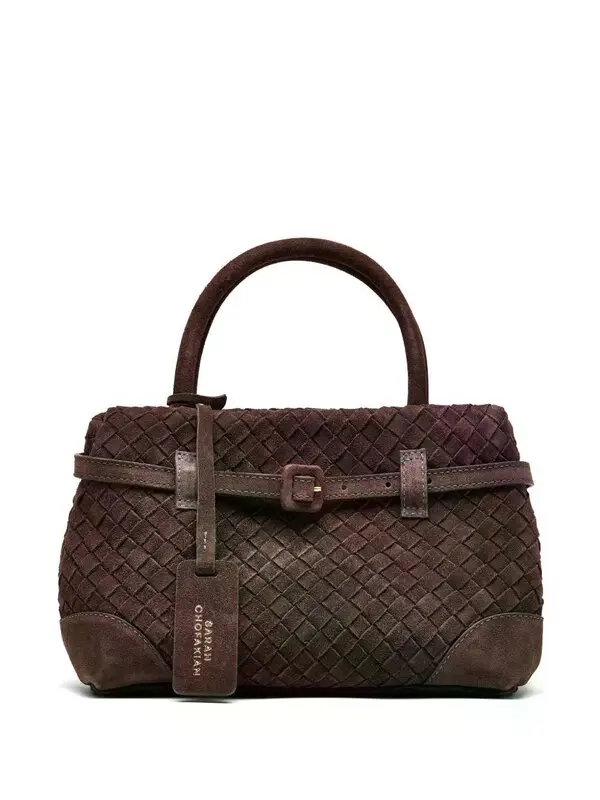 STUDIO CHOFAKIAN Entrelazo Top Handle Mini Bag - Brown