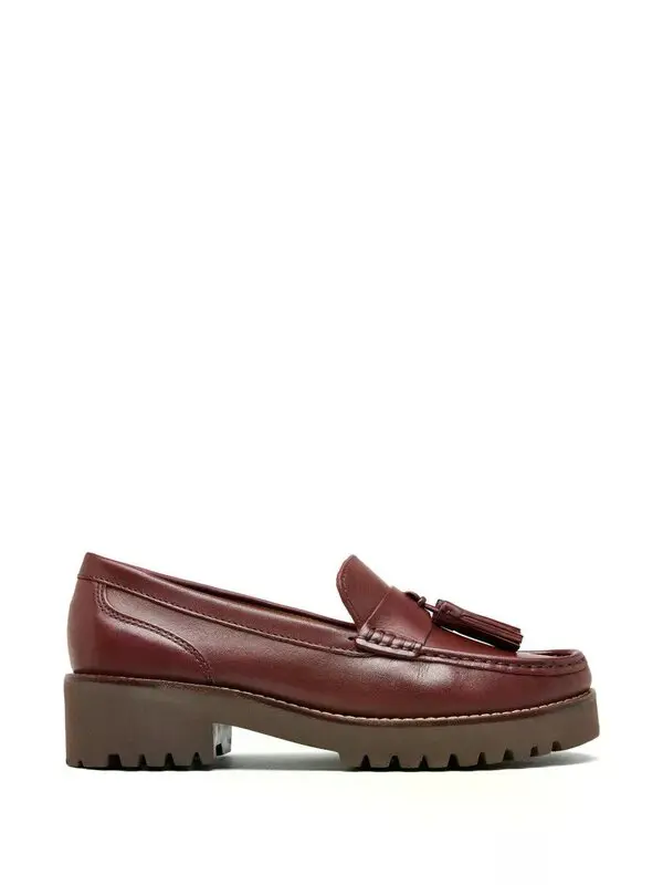 STUDIO CHOFAKIAN Estrada Viena Tassel Leather Loafers - Brown
